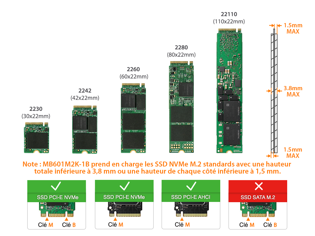 MB601M2K 1B ToughArmor U 2 M 2 SATA PCIE NVMe Bo tiers Kit ICY